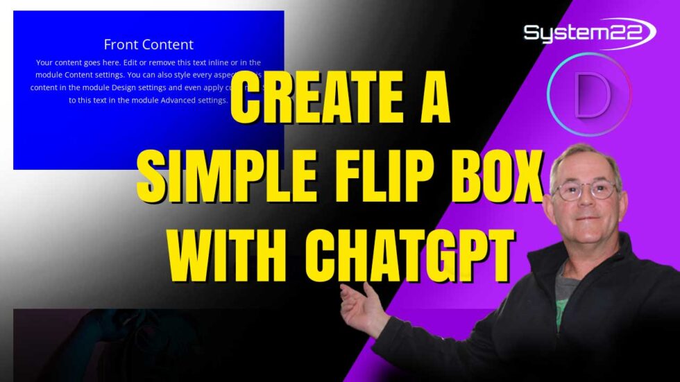 Divi Theme Create A Simple Flip Box With ChatGPT | S22 Blog