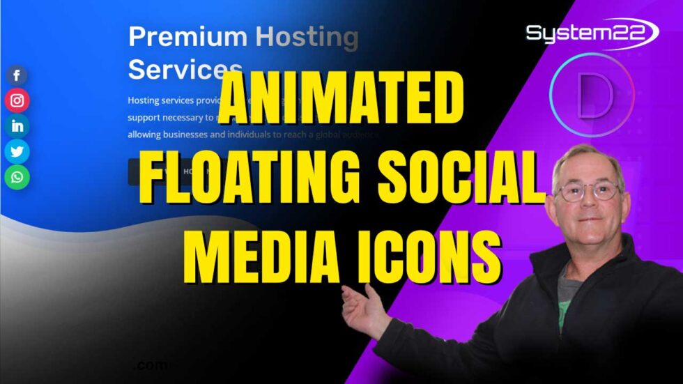 Divi animated floating social media icons tips | S22 Blog