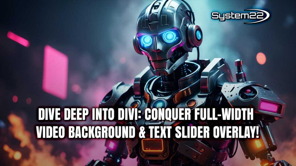 Dive Deep into Divi: Conquer Full-Width Video Background & Text Slider ...